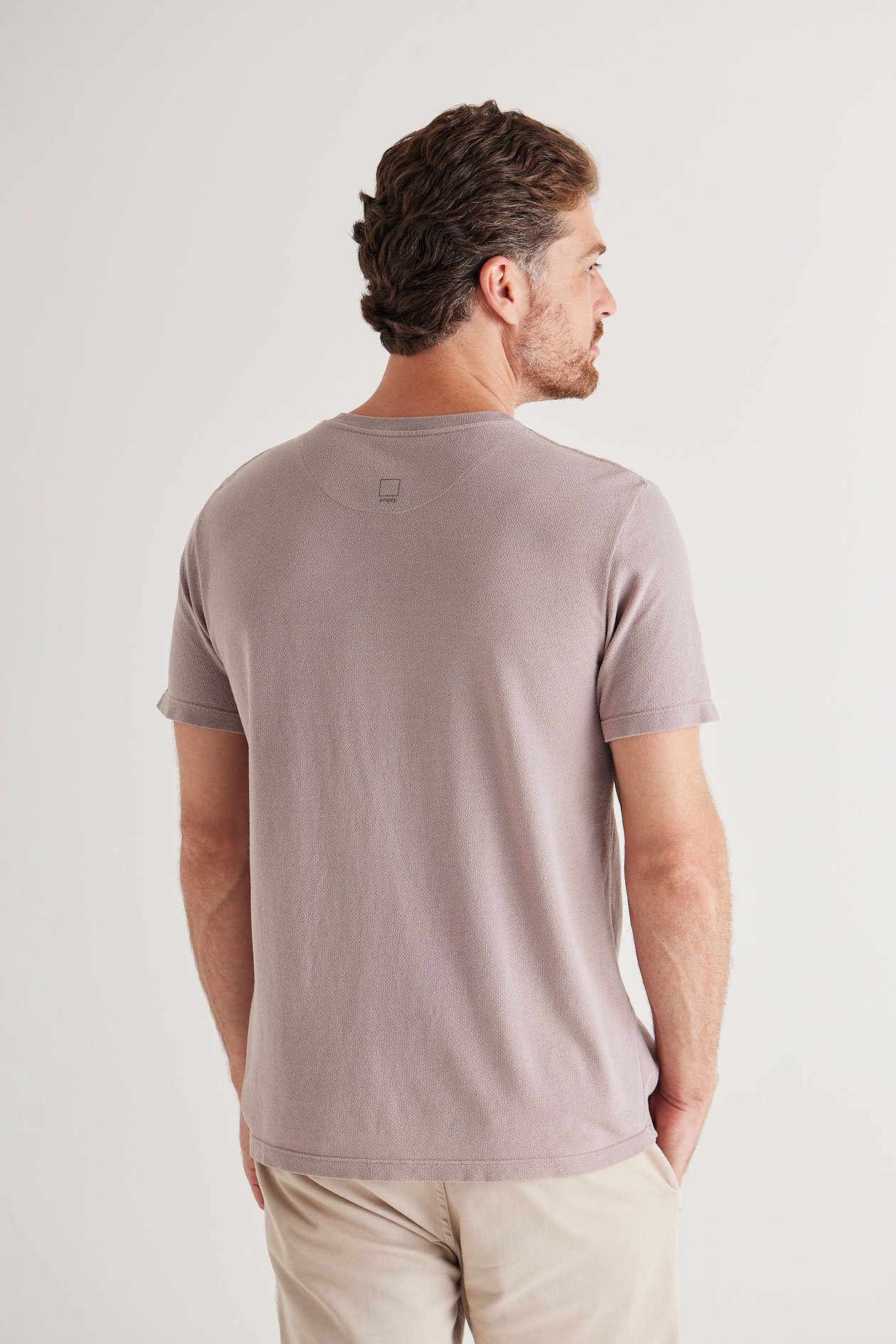 Camiseta Crepe Areia